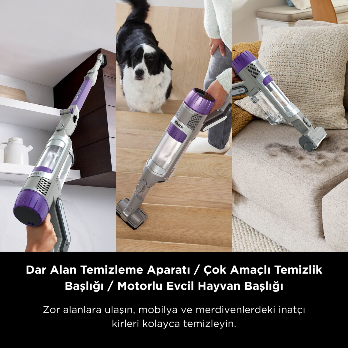 Shark PowerDetect Turbo Başlıklı Şarjlı Dikey Süpürge – Sharkninja